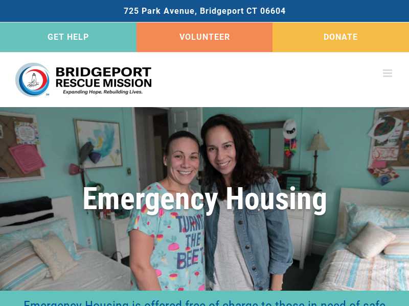 Bridgeport Rescue Mission - Emergency Shelter Program for Single Adult ...