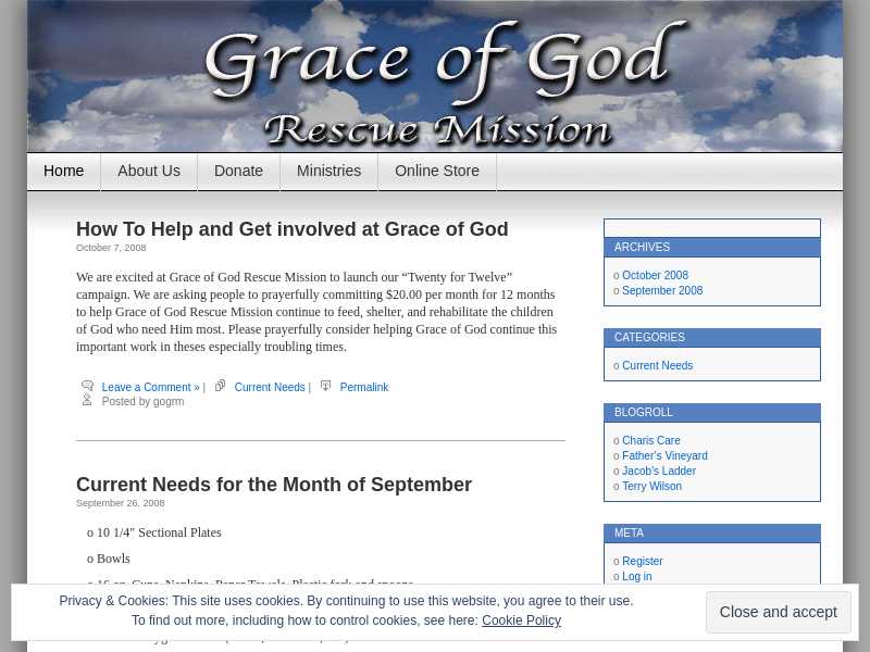 Grace of God Rescue Mission - 537 West Main Street, Forest City, NC