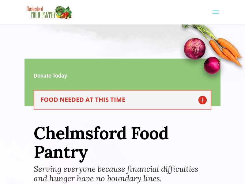 Chelmsford Food Pantry - 50 Billerica Rd., Chelmsford, MA