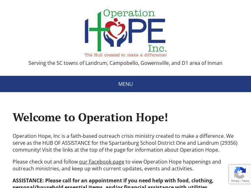 Operation Hope Inc - 206 E Rutherford St, Landrum, SC