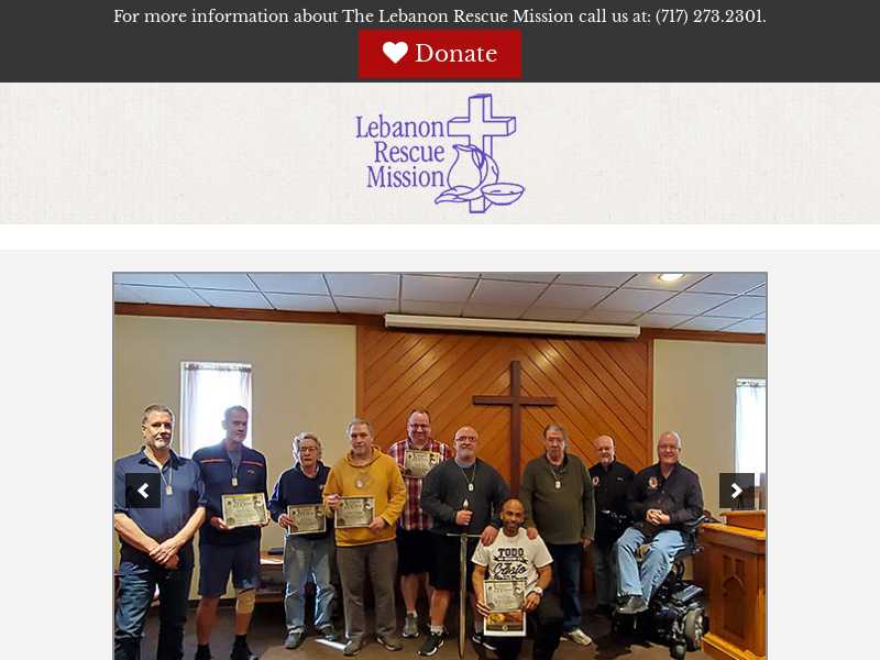 Lebanon Rescue Mission - Men's Shelter - 1223 Bittner Blvd., Lebanon, PA